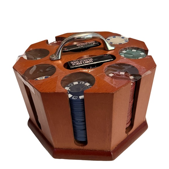 Cardinal Industries | Games | Vintage Texas Hold Em Poker Set In Heavy ...